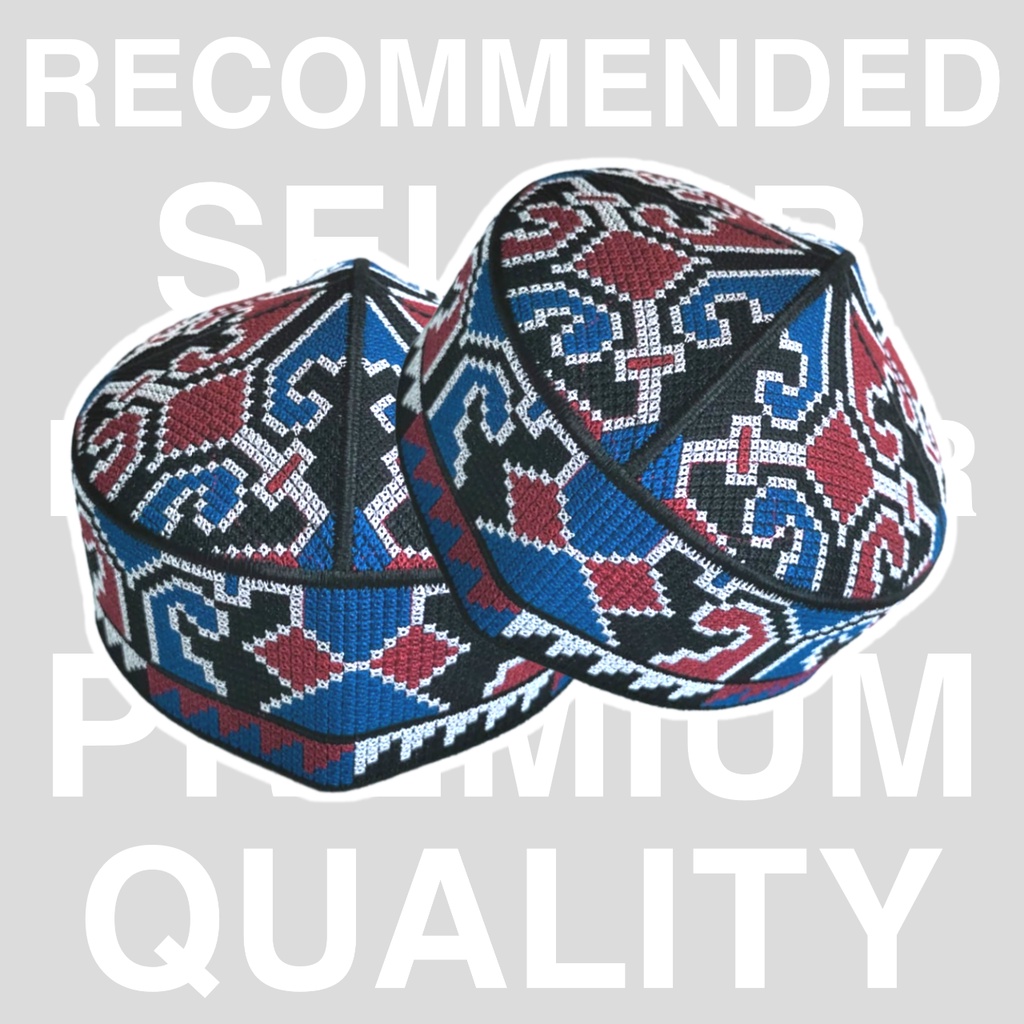 Jual Kopiah Pakistan Original / Peci Pakistan Original Full Border ...