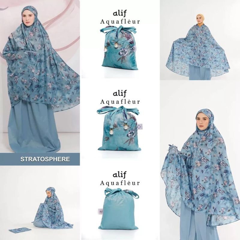 Jual MUKENA TRAVEL MINI ALIF MOTIF AQUAFLEUR COLLECTION PARASUT PREMIUM ...