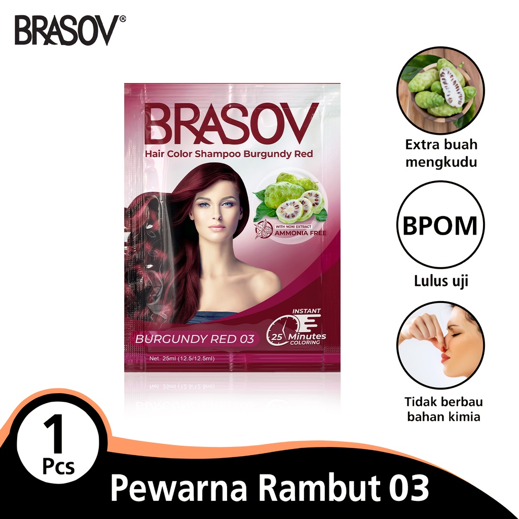 Jual BRASOV Shampoo Pewarna Rambut Bonus Sarung Tangan Extra Nino 1 ...