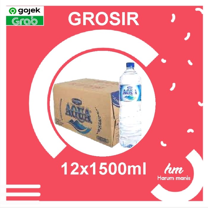Jual Aqua air mineral 1500ml botol besar 1 dus isi 12 | Shopee Indonesia