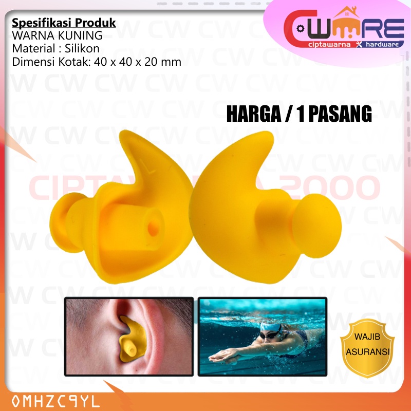 Jual Penutup Telinga Ear Plug Renang Anti Air Indoor Outdoor - BDB ...