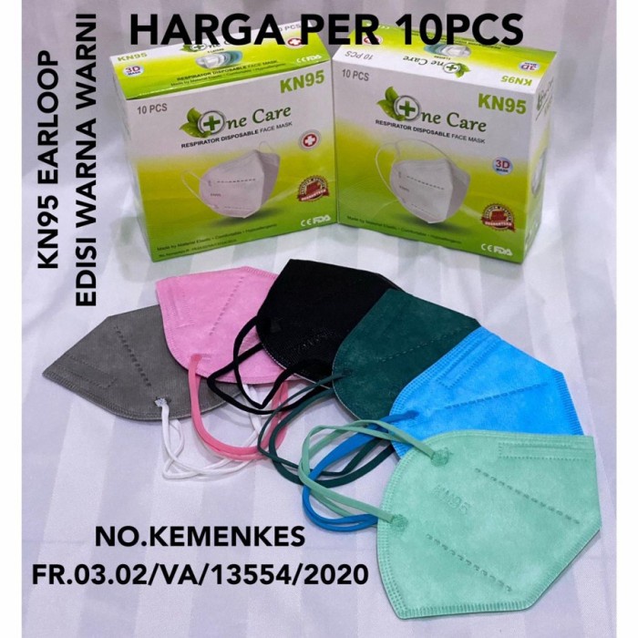 Jual [KM] MASKER KN95 5PLY EARLOOP MASK KN 95 5 PLY EDISI WARNA ...