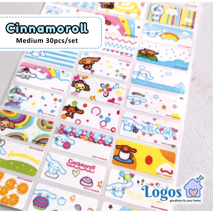 Jual Cinnamoroll MEDIUM Name Sticker Label nama waterproof Stiker ...