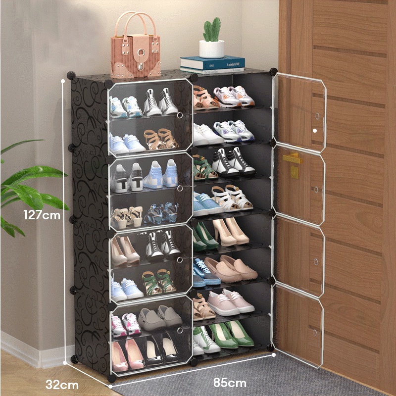 Jual HOMIX Rak Sepatu Tertutup Shoe Box Storage Anti Debu 4/6/8 Layer ...