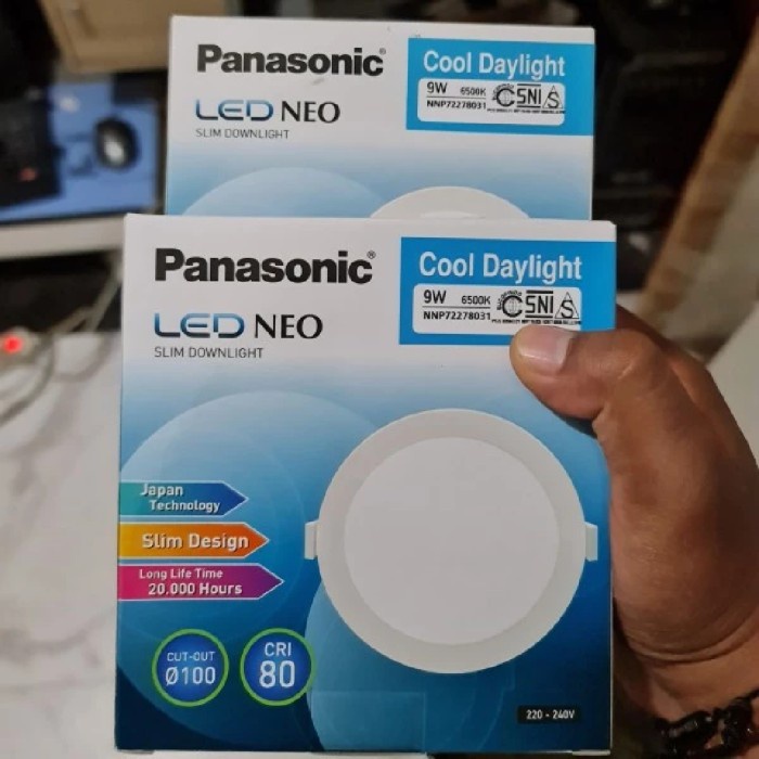 Jual LAMPU DOWNLIGHT SLIM LED NEO BULAT IB 9W 9 W WATT PANASONIC SNI | Shopee Indonesia
