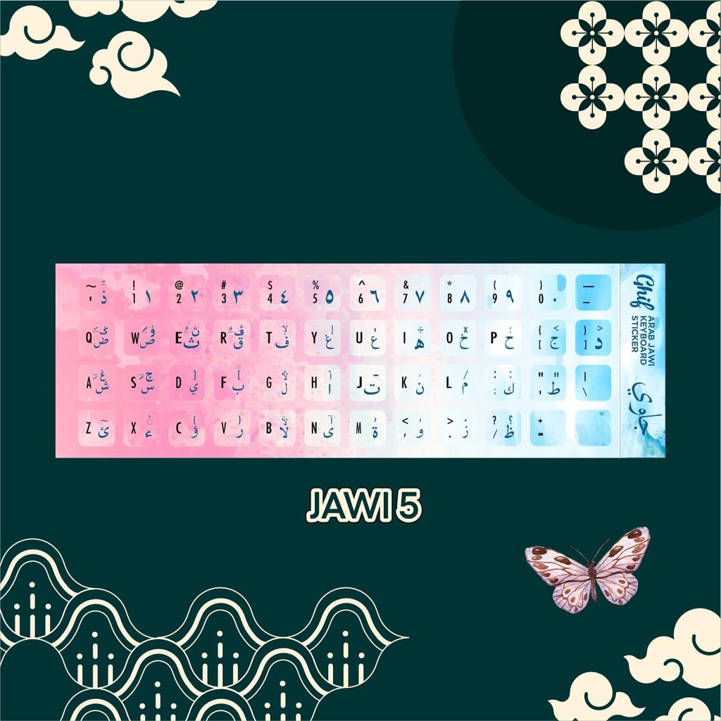 Jual Sticker VYNIL MURAH Keyboard Bahasa Arab dan Jawi Pegon Arabic ...