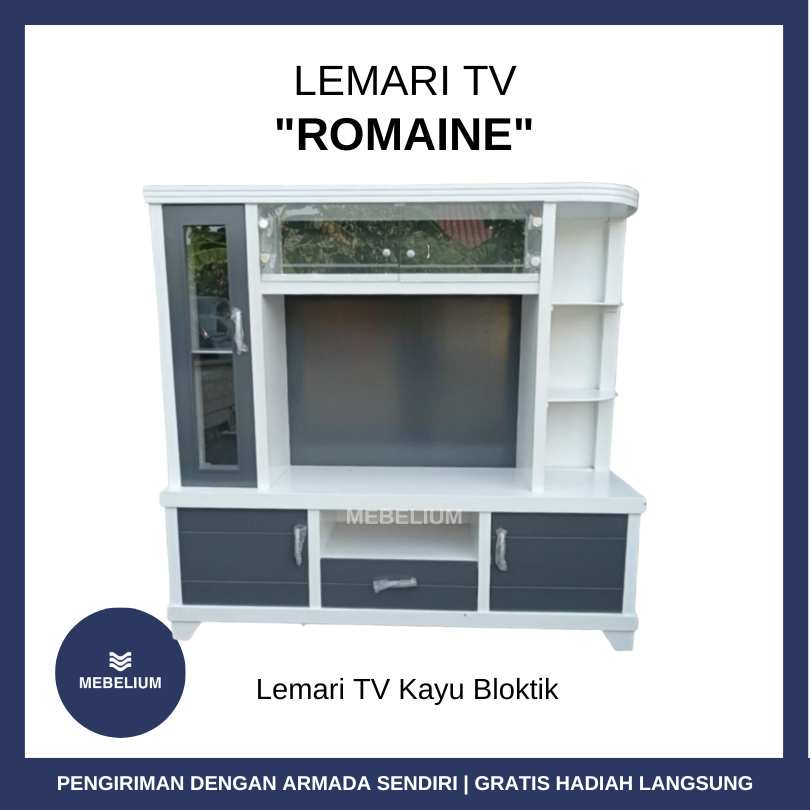 Jual [Jabodetabek] Lemari TV Minimalis Modern Romaine 42 In Kayu ...