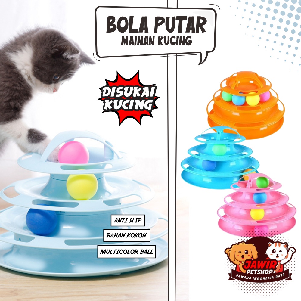 Jual BOLA PUTAR mainan kucing anak kitten lucu interaktif cat toys ...