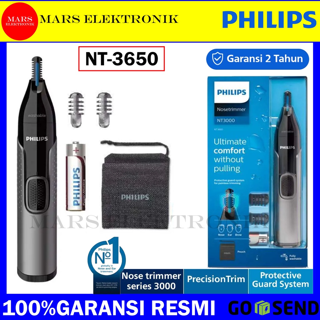 Jual PHILIPS NOSE , EAR , EYEBROW TRIMMER NT-3650 / GARANSI RESMI ...