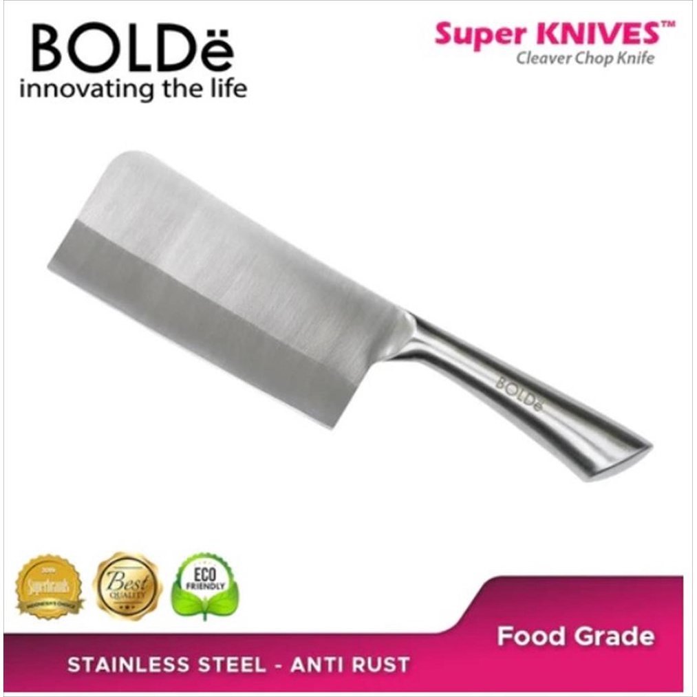 Jual BOLDe Super Knives Titanium Cleaver Chop Butcher Knife - Pisau ...