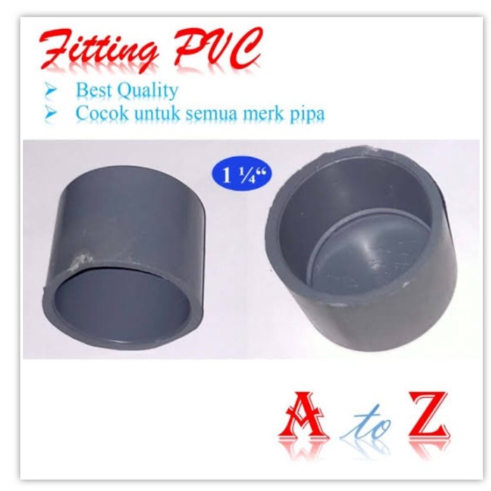 Jual Dop pipa 1 1/4 inch Tutup pipa pvc polos tanpa drat Dop Cap 1,25 ...