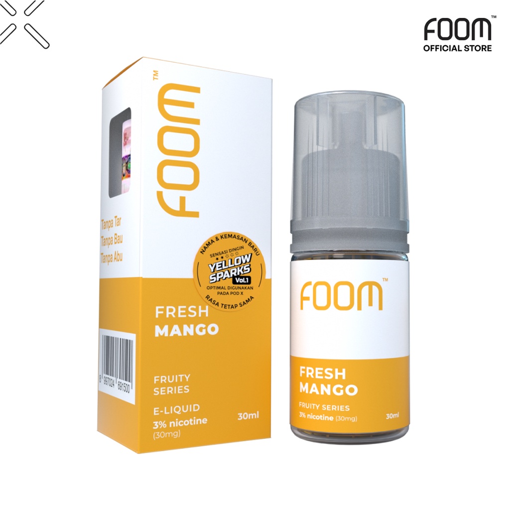 Jual Liquid FOOM FRUITY SERIES V1 - Fresh Mango | Shopee Indonesia