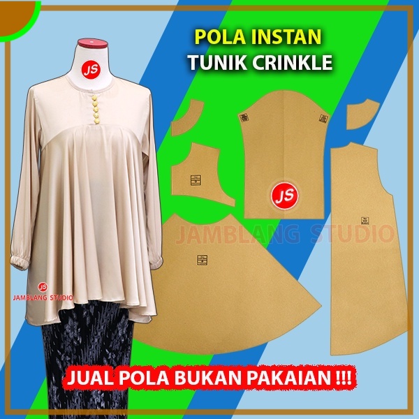 Jual Pola Instan Tunik Crinkle | Aneka Pola | Shopee Indonesia