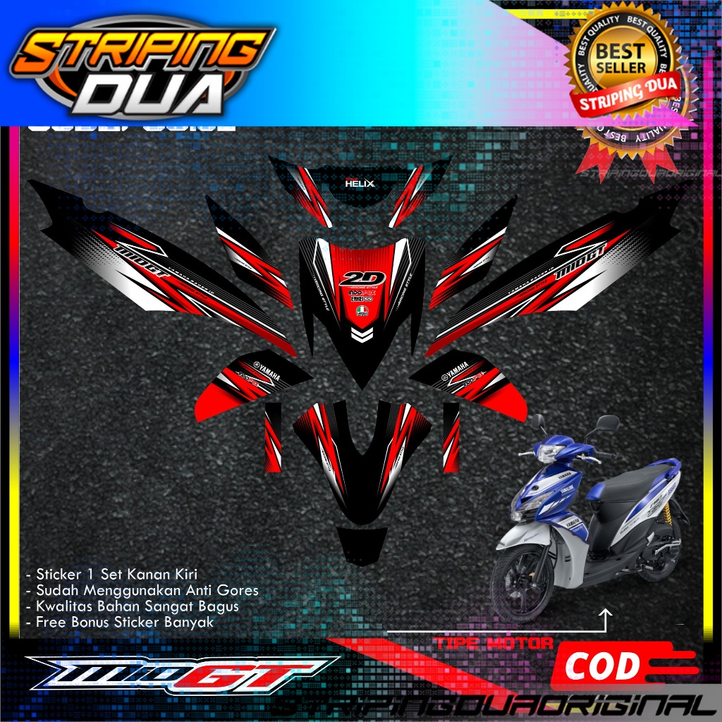 Jual Stiker Sticker Full Body MIO GT - Decal Sticker Striping MIO GT ...