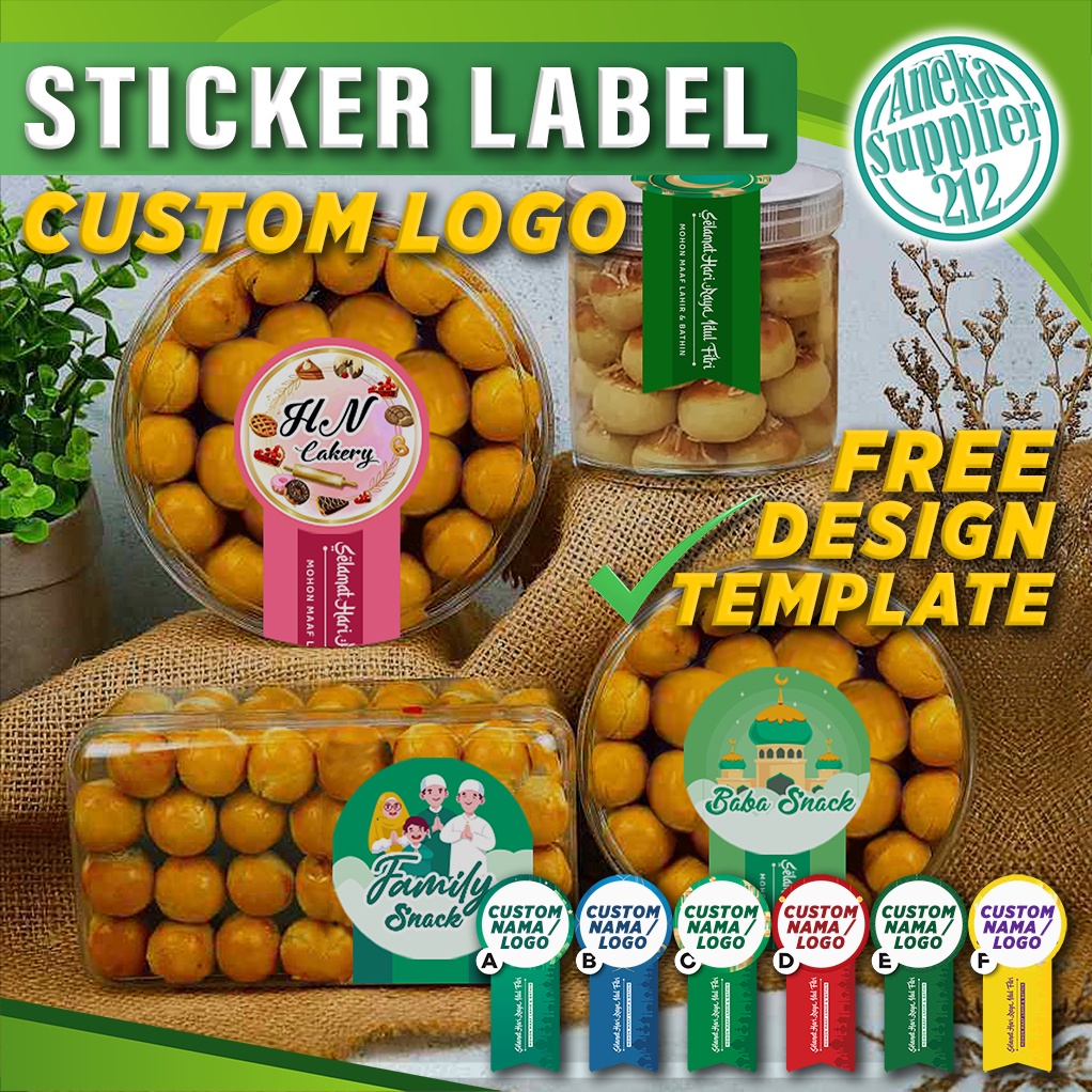 Jual Stiker toples Custom - Lebaran Idul Fitri | Hampers - 5x15 cm (20 ...