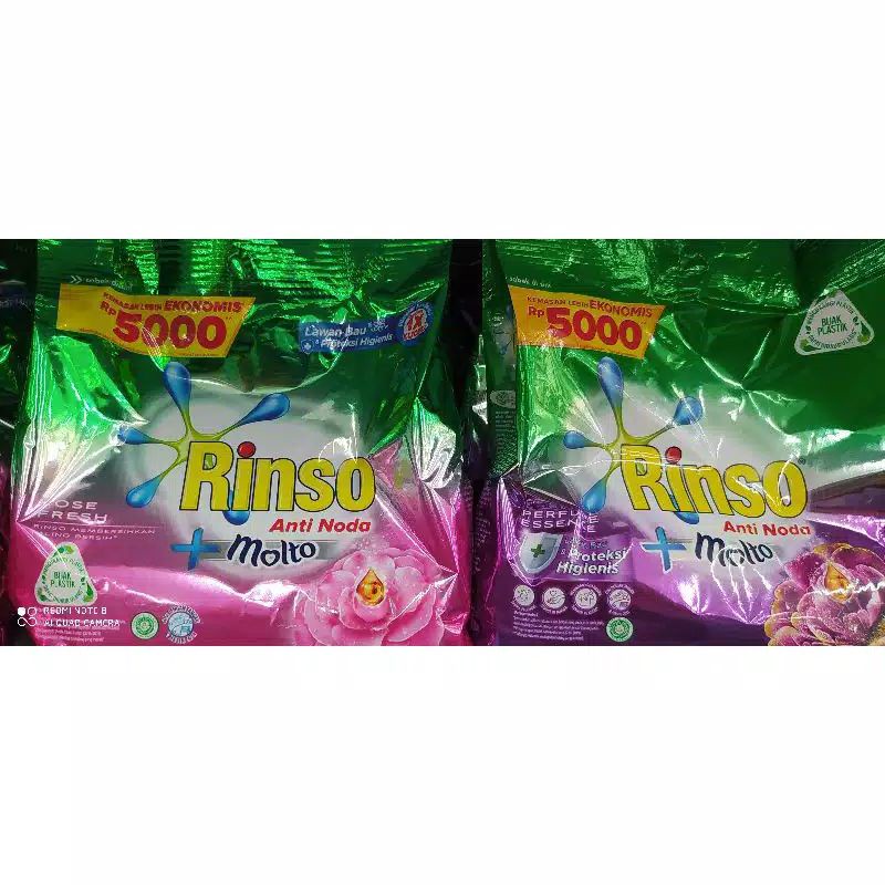 Jual RINSO Anti Noda + Molto 5000, Detergent Bubuk 190gr | Shopee Indonesia
