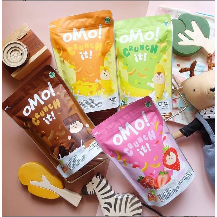 Jual OMO Snack Crunch It 25gr / OMO Snack Sehat Organik MPASI | Shopee Indonesia