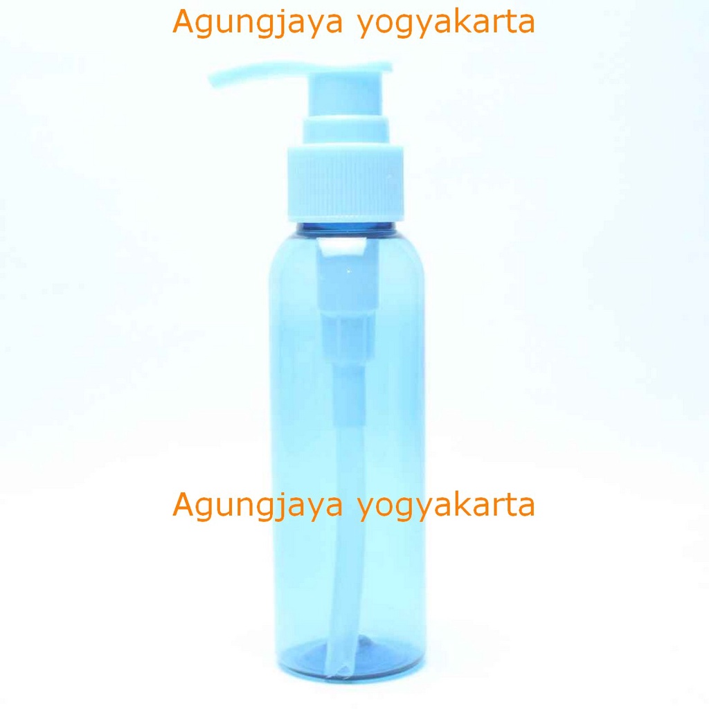 Jual Pet 100 Ml Br Biru Tutup Pump Lotion / Botol Plastik / Botol Tutup ...