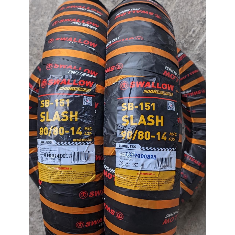 Jual ( PAKET 2 BAN ) Swallow SB151 SLASH 80 80 14 dan 90 80 14 Pro ...