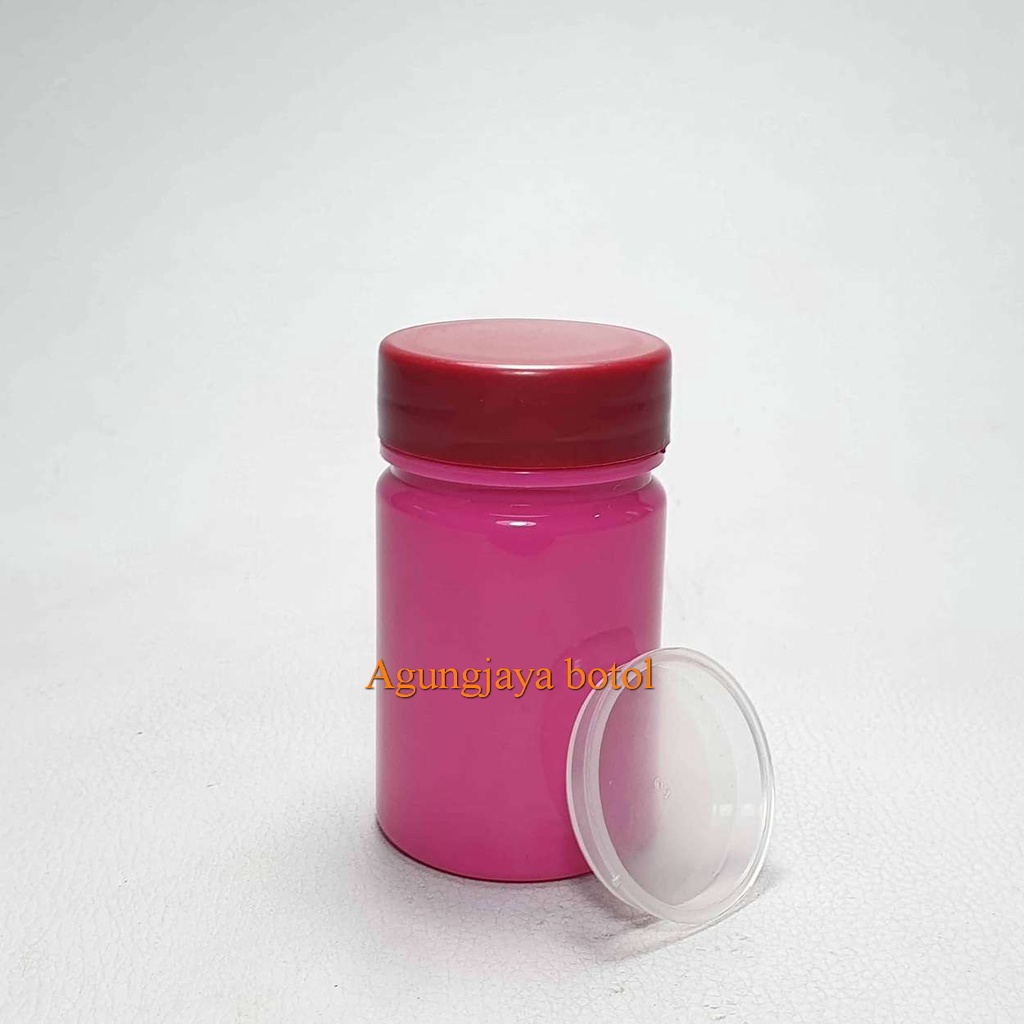 Jual Botol Kapsul 60 Ml Ps Pink / Botol 30 Kapsul / Pet Ps N 38 / Botol ...