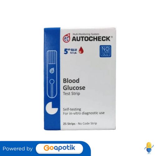 Jual Autocheck Blood Glucose Test Strip Box 25 Pcs | Shopee Indonesia