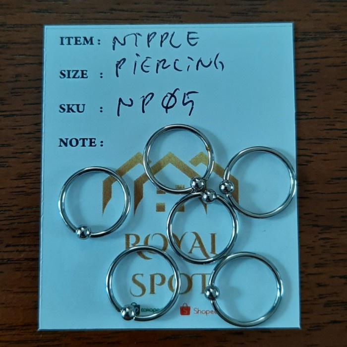 Jual NIPPLE LIPS PIERCING TINDIK BIBIR PUTING SURGICAL STEEL BUKAN ...