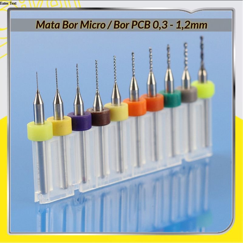 Jual Mata bor micro cnc pcb Tungsten carbide micro drill bits 10pcs ...