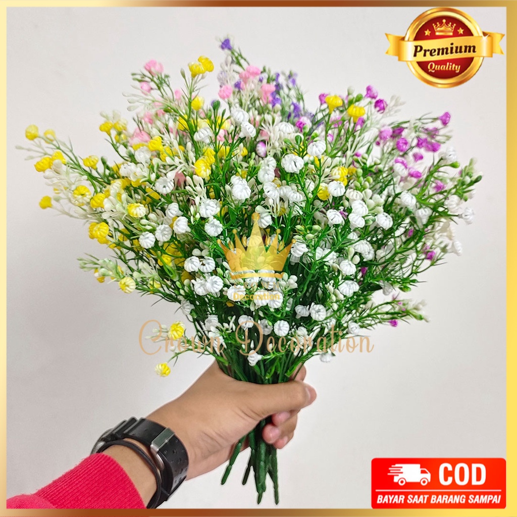 Jual Bunga Baby Breath cabang 5 artificial /Nanas Menik hiasan pikkok ...