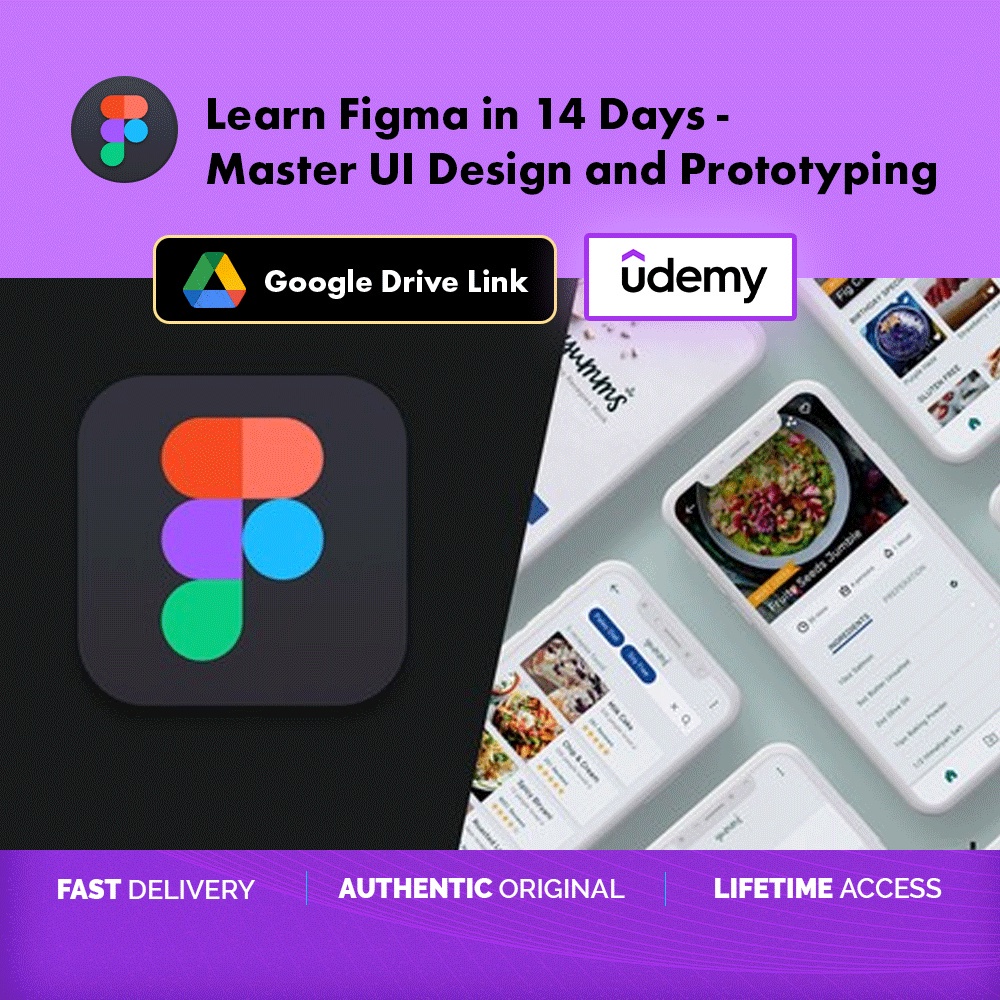 Jual Figma Course- Learn Figma in 14 Days - Master UI Design and ...