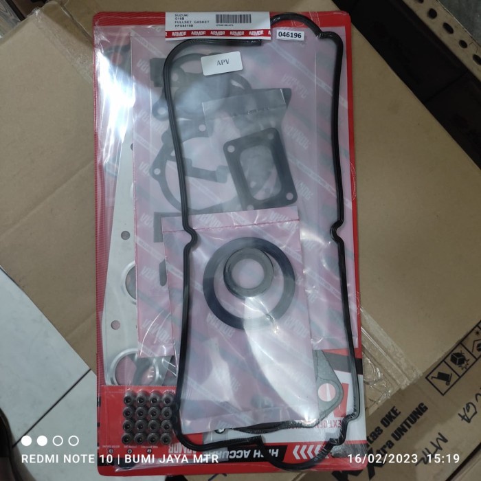 Jual FULL SET GASKET PACKING APV ESCUDO 1.6CC G16B 11402-61880 HFS8519B ...