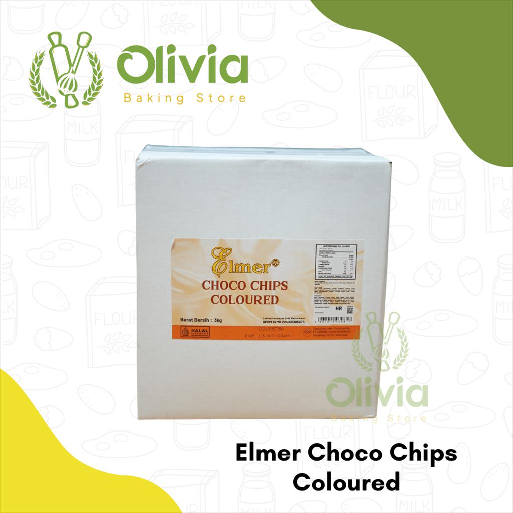Jual Elmer Choco Chips Colour Half Round 1/2 Bulat 100 Gr | Shopee ...