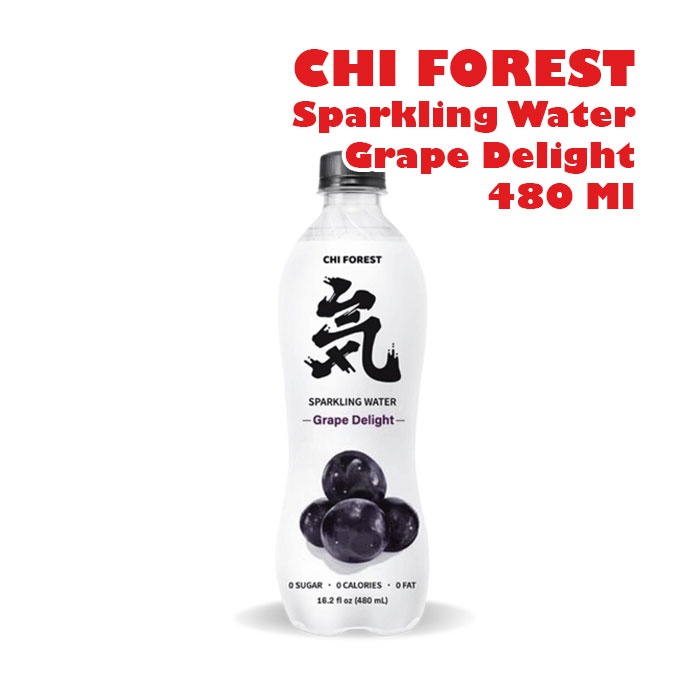 Jual CHI FOREST Sparkling Water Grape Delight Air Soda Rasa Anggur 480 Ml | Shopee Indonesia