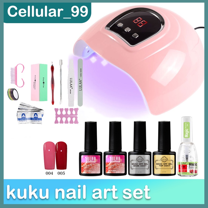 Jual Alat Kutek Kuku Nail Art Set Lampu Kuku LED Pengering Untuk ...