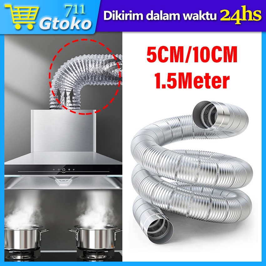 Jual Pipa Exhaust Selang Flexible Duct Ducting Aluminium Pipa Cerobong ...