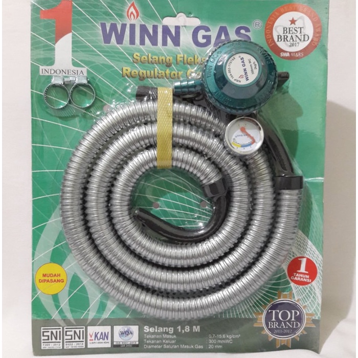 Jual Selang Gas Regulator Winn Gas PSFR W-618 M Tekanan Rendah | Shopee ...
