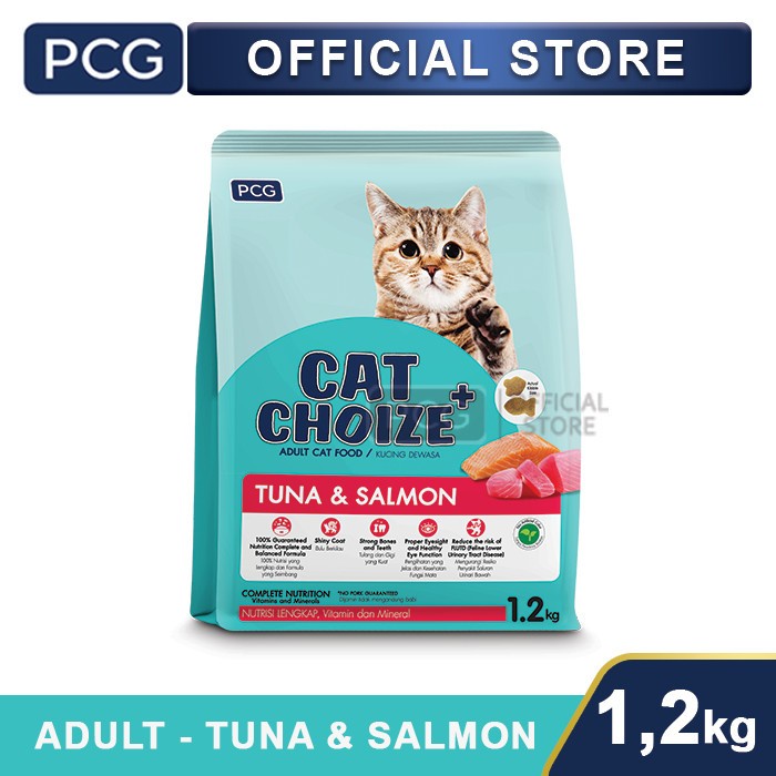 Jual Cat Choize Plus Dry Cat Food Adult Tuna & Salmon Flavor 1.2 Kg ...