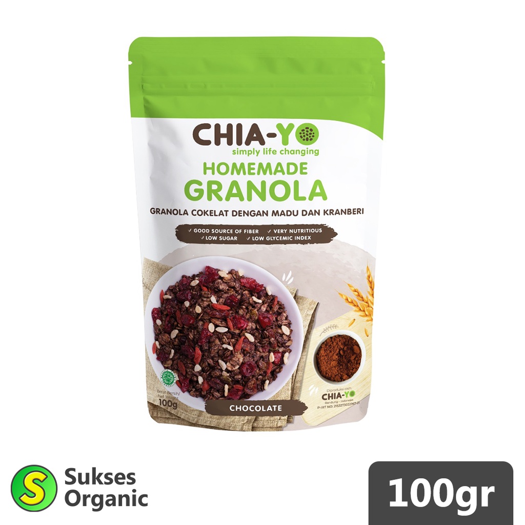 Jual Granola Dark Chocolate Chiayo POUCH 100gr | Shopee Indonesia