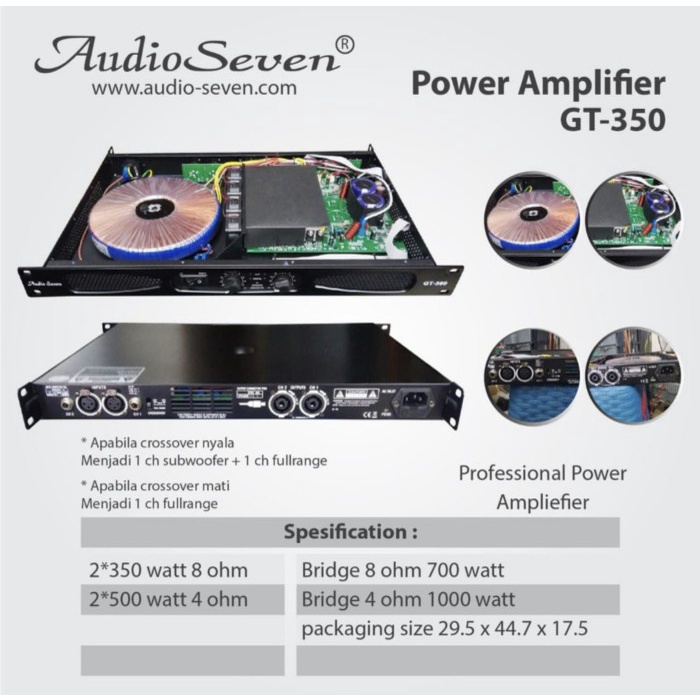 Jual Power Amplifier Audio seven GT 350 original | Shopee Indonesia
