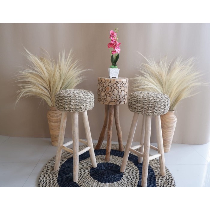 Jual Kursi Bar Bulat Bahan Seagras Tinggi 70cm | Shopee Indonesia
