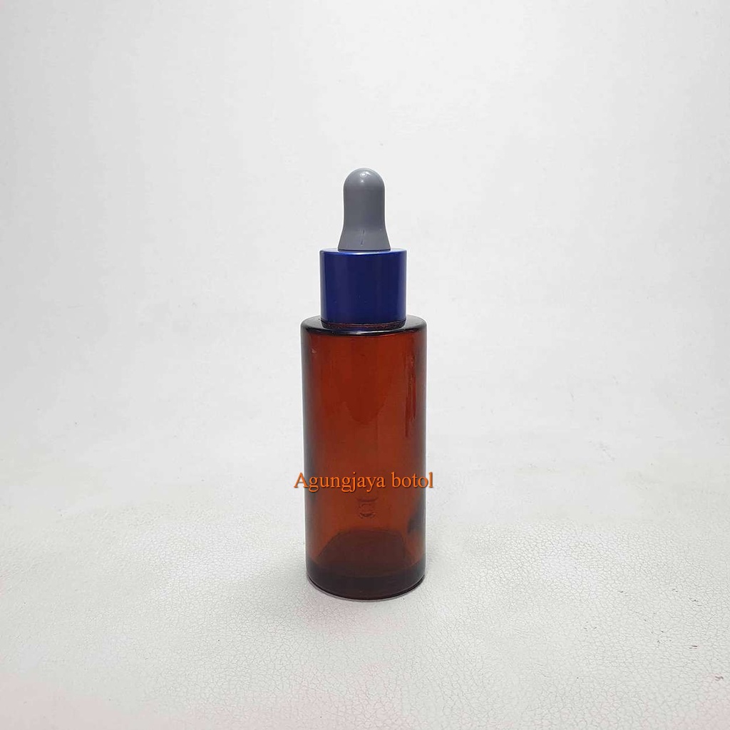 Jual Botol Pipet 50 ml Cilinder Amber Ori Tutup Pipet Alumunium / Botol ...
