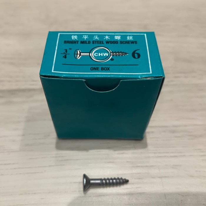 Jual Skrup Kayu / Wood Screw CHW + 3/4inch x 6mm | Shopee Indonesia