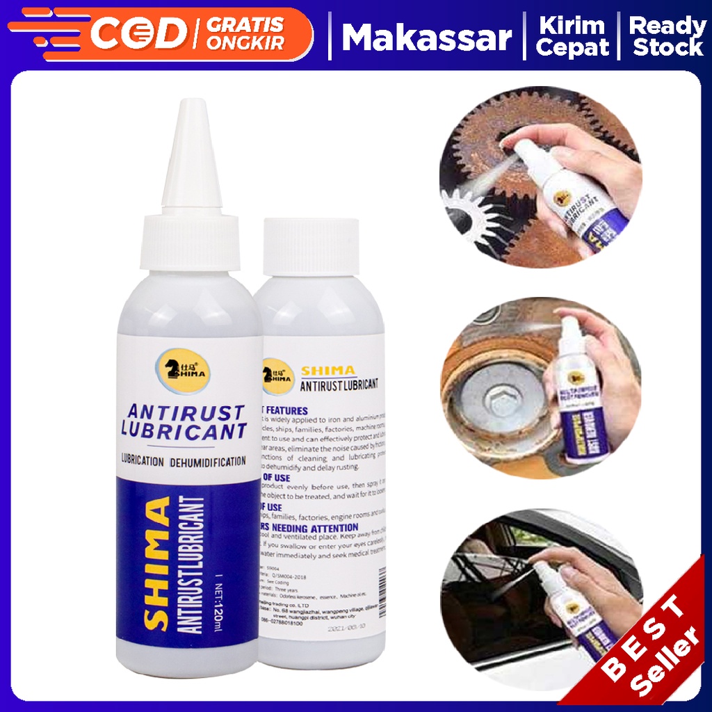 Jual Cairan Pelumas Anti Karat Quick Cleaning Rust Lubricant 120ml ...