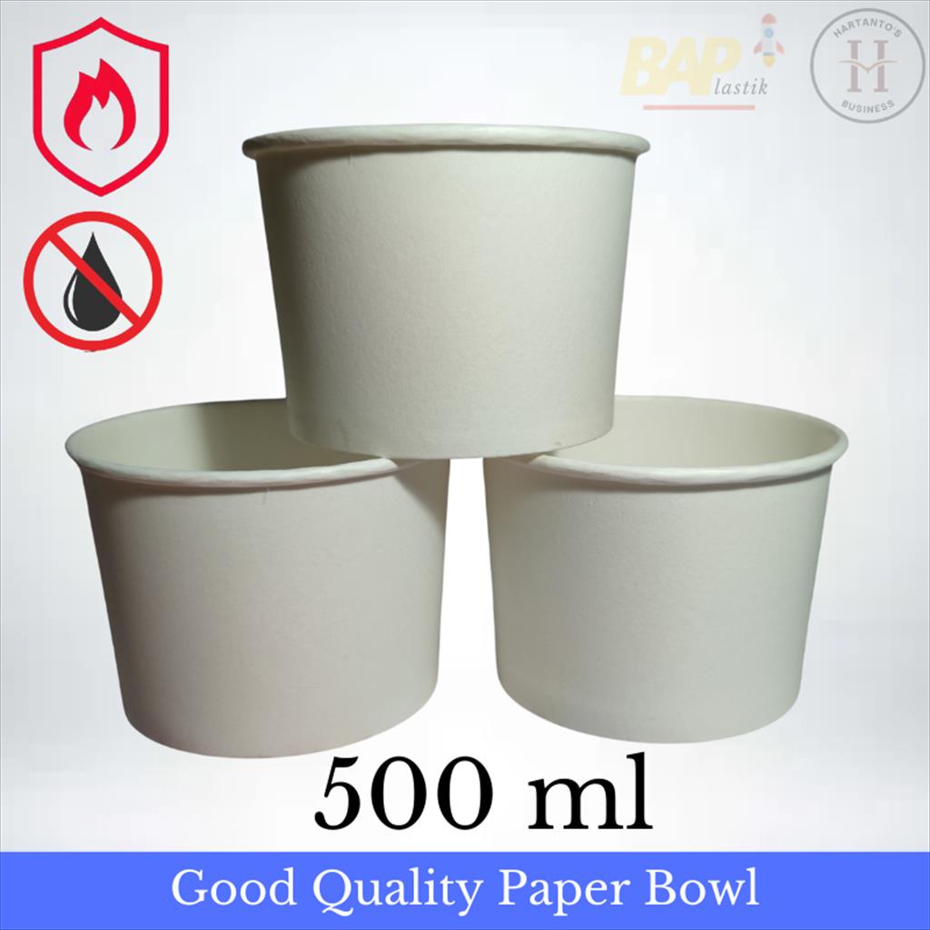Jual Paper Bowl 500 ml / Mangkok Bakso / Mangkok Soto | Shopee Indonesia