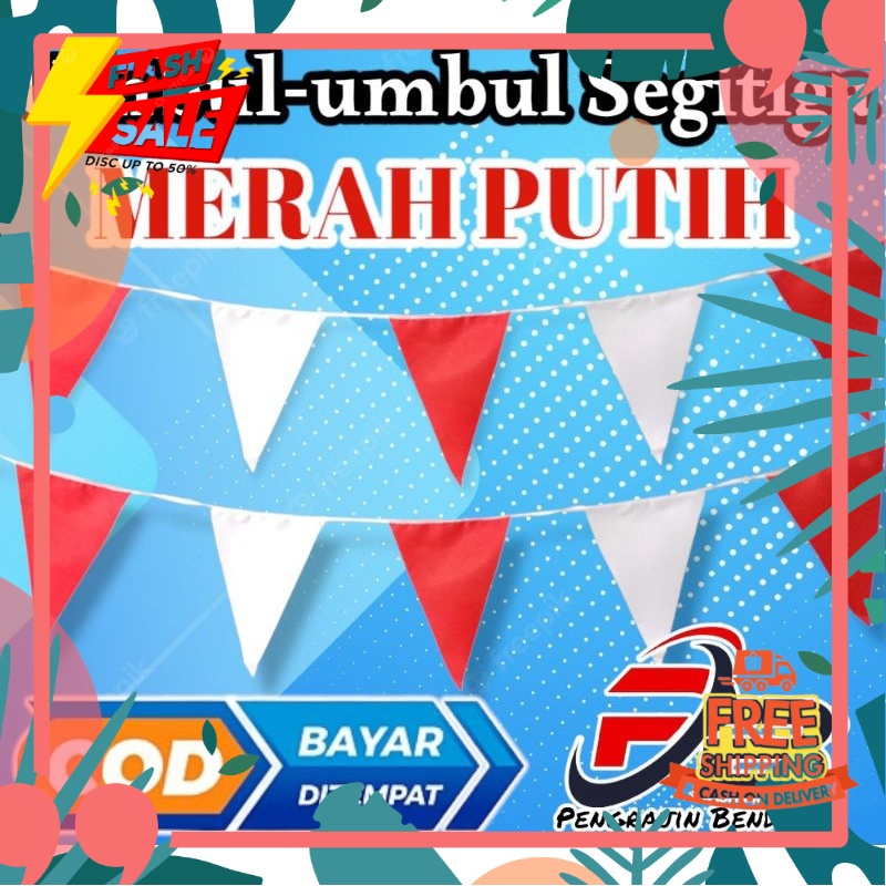 Jual SPESIAL KEMERDEKAAN 17 AGUSTUS // Bendera Umbul Umbul Segitiga ...