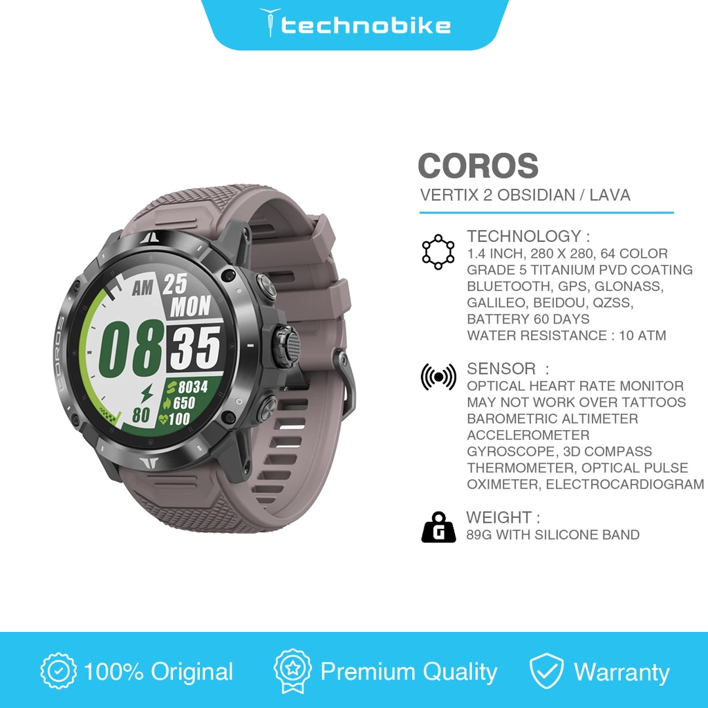 Jual Cyclocomp Smart Watch Sepeda Coros Vertix 2 | Shopee Indonesia
