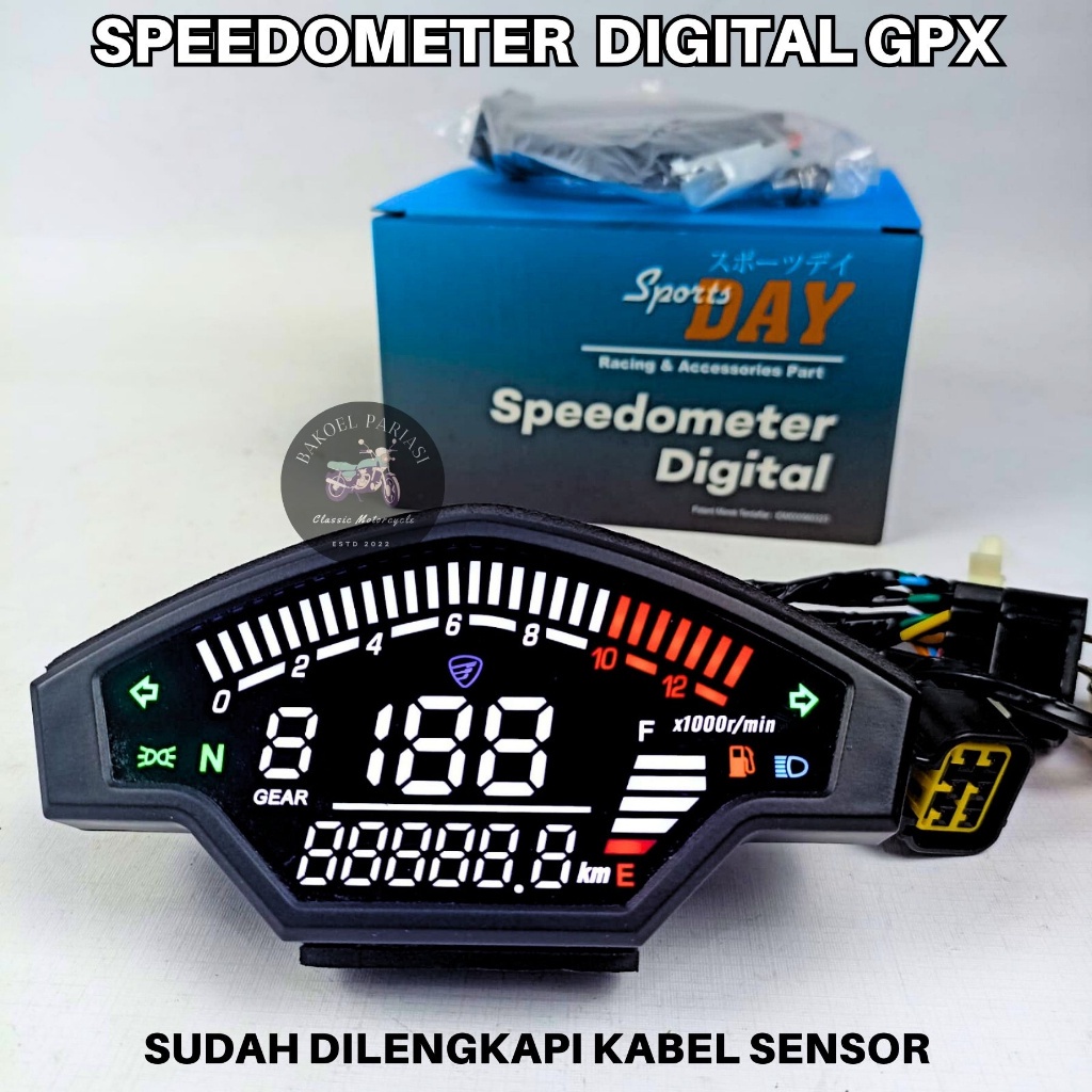 Jual SPIDO GPX DIGITAL UNIVERSAL IMPORT SPEEDOMETER GPX FULL DIGITAL ...