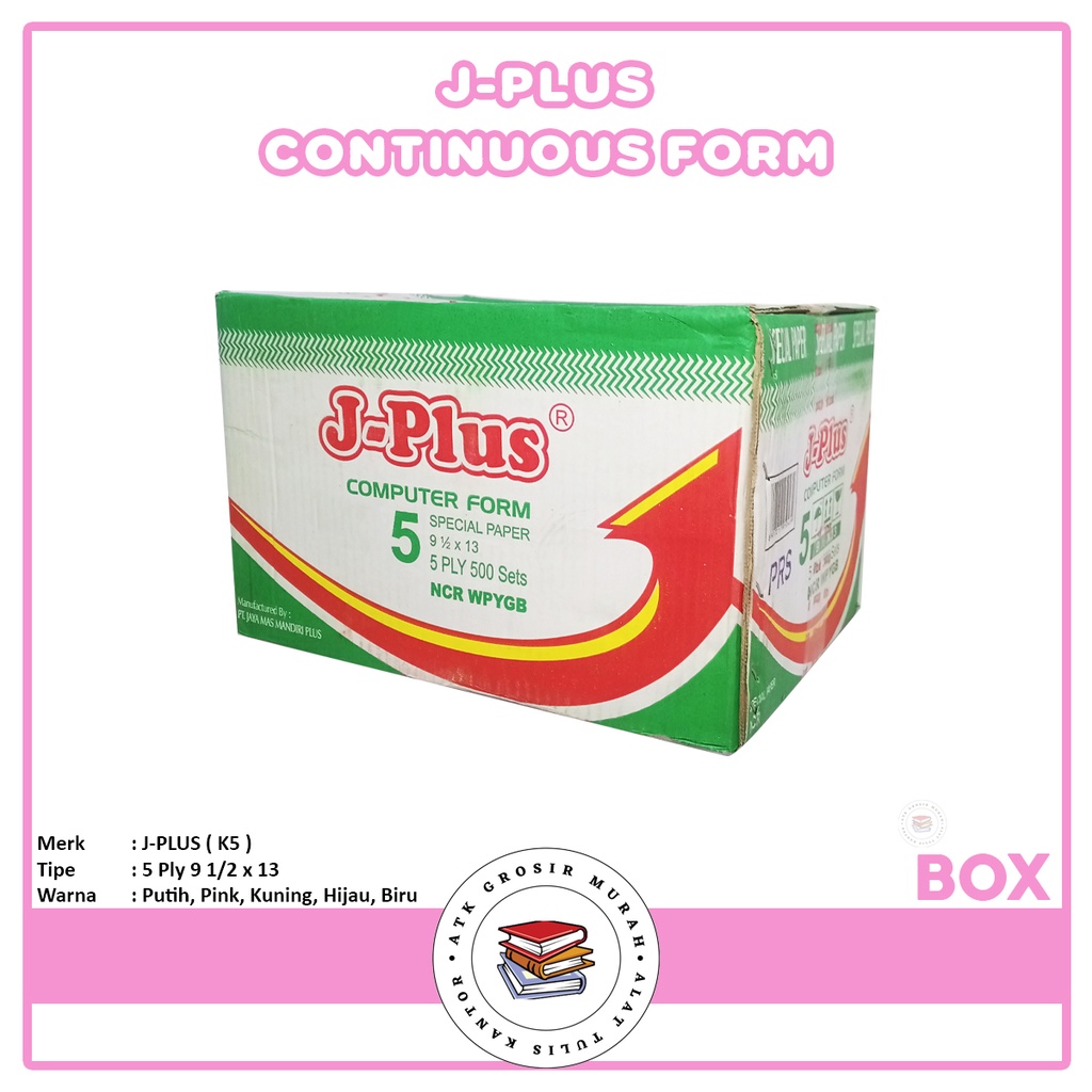 Jual J-PLUS - Kertas Komputer CF 91/2 x 13 5 Ply ( K5 ) NCR Kertas ...
