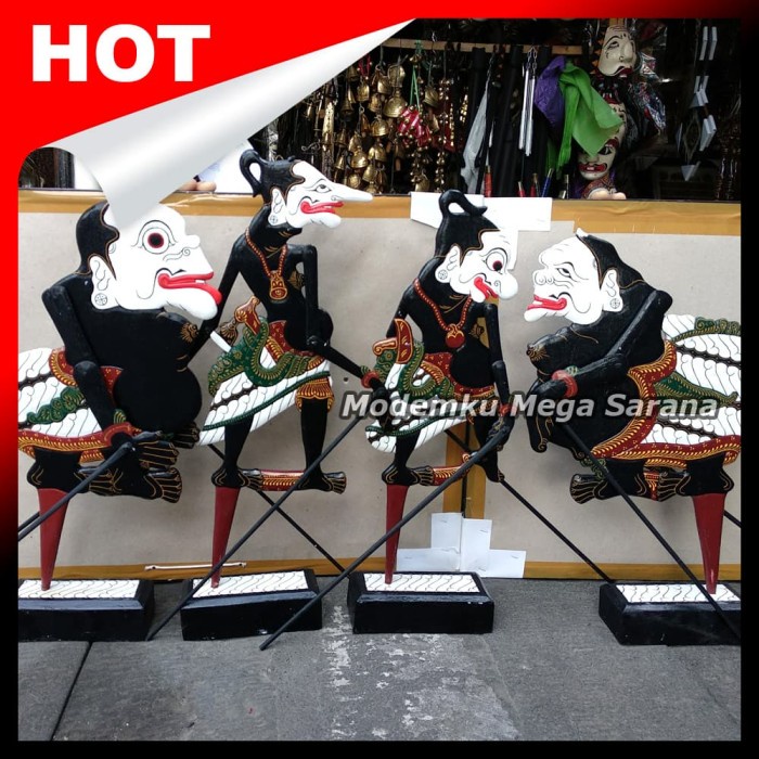 Jual Miniatur Wayang Kayu Batik Punokawan Gareng Petruk Semar Bagong ...