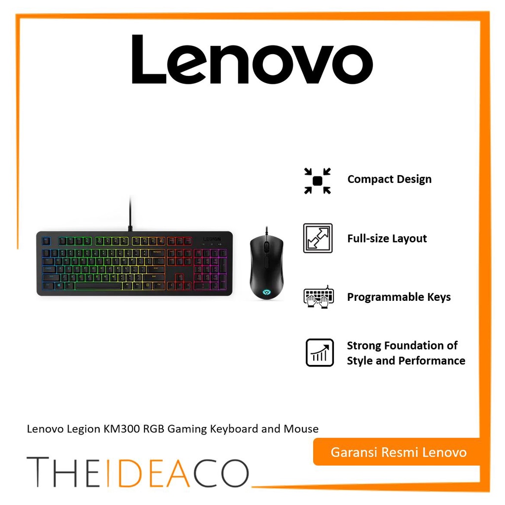Jual Keyboard Mouse Gaming Lenovo Legion KM300 Wired - GX30Z21568 ...