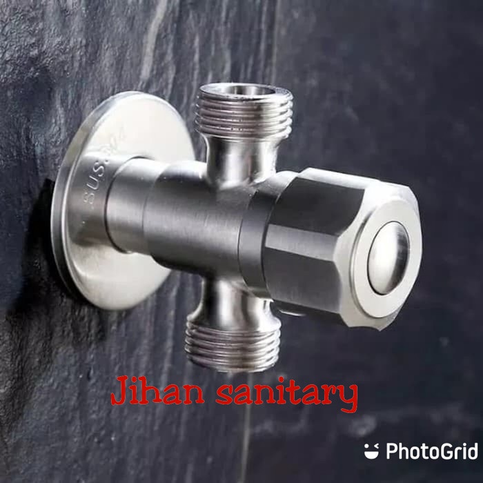 Jual Stop Kran Cabang Stainless SUS-304 /Kran Te kloset | Shopee Indonesia